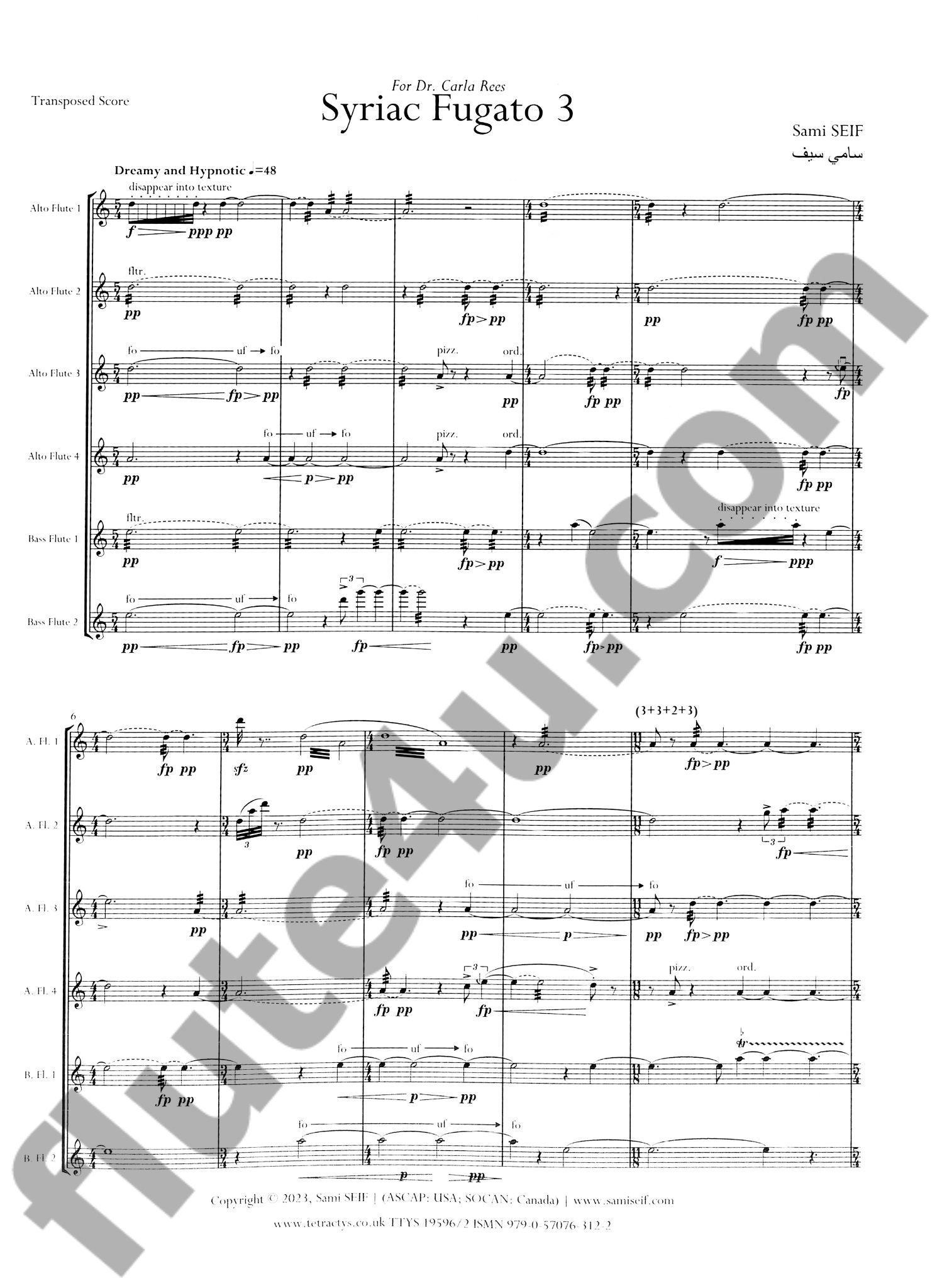 Seif, S :: Syriac Fugato 3 > Carolyn Nussbaum Music Company