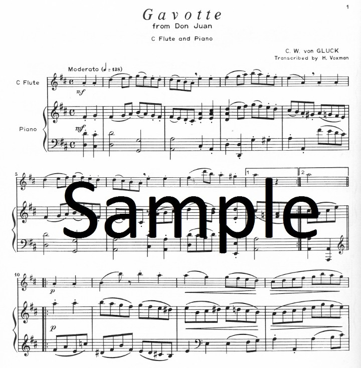 Gluck, CW :: Gavotte from Don Juan > Carolyn Nussbaum Music Company